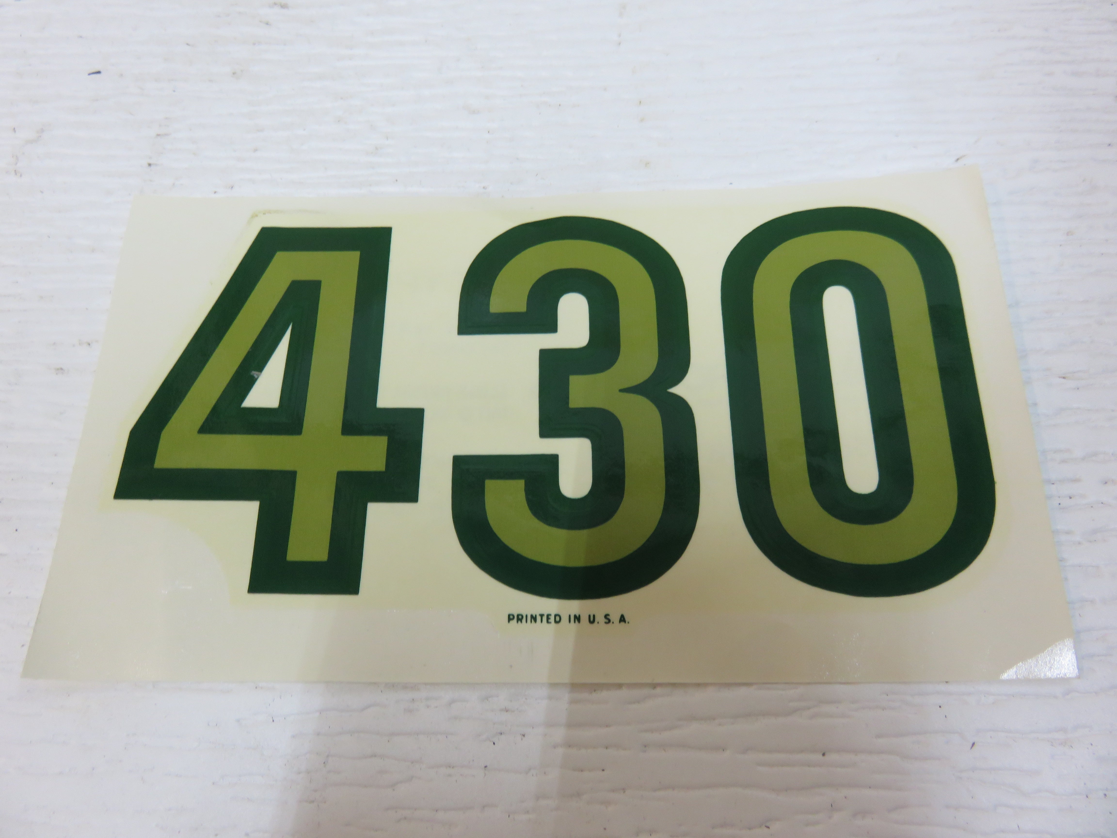 T111021 John Deere NOS Decal For 430 – Vintage John Deere Parts